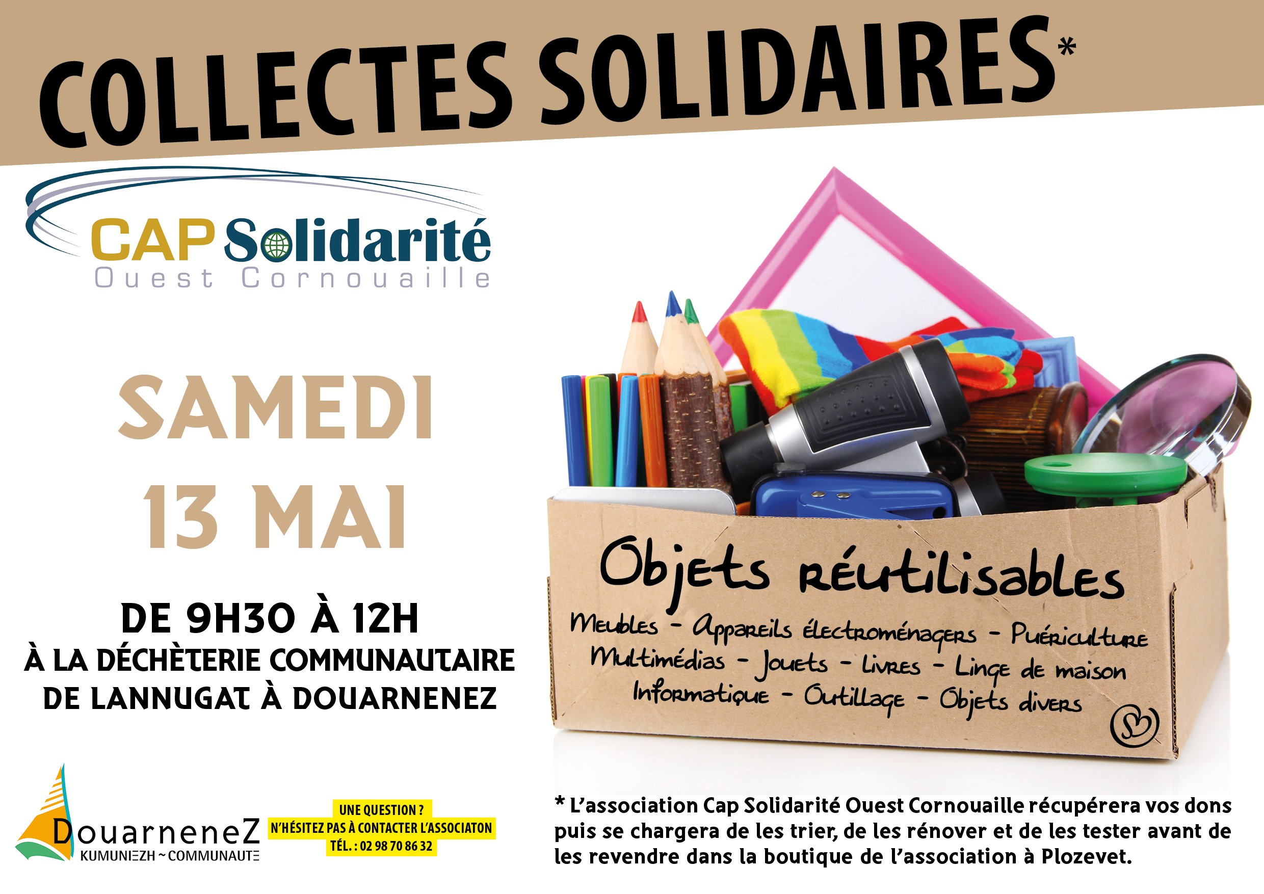 Collecte solidaire : donnez vos objets réutilisables ce samedi 13 mai à ...